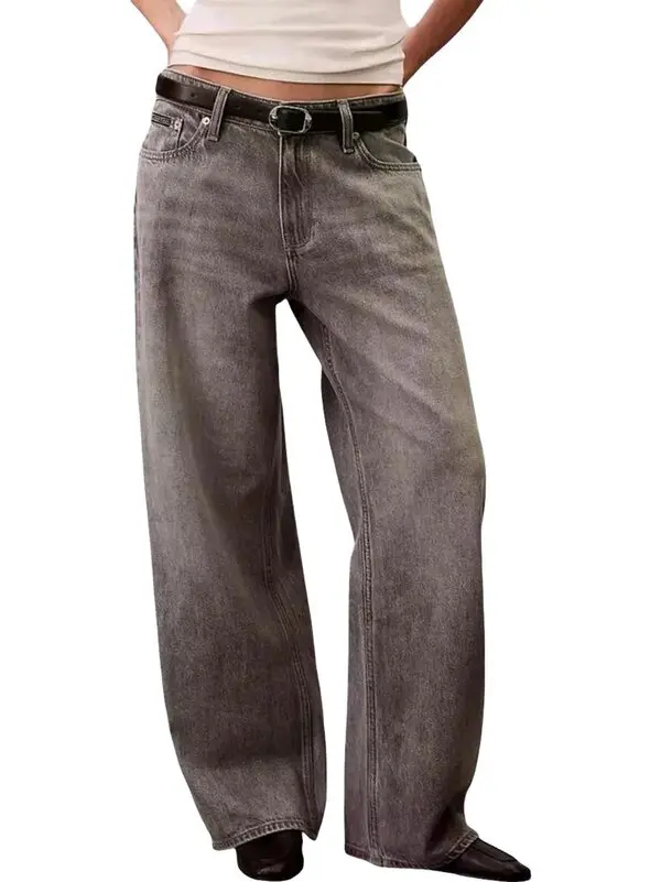 Calvin Klein Acid-wash Boyfriend Jeans - Grey