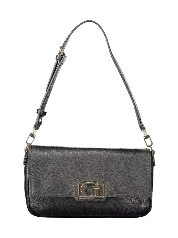 Guess Logo-plaque Shoulder Bag - Black
