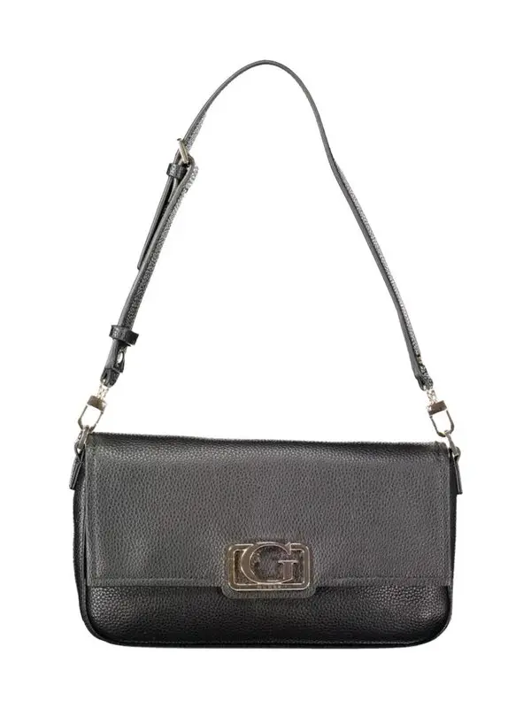 Guess Logo-plaque Shoulder Bag - Black