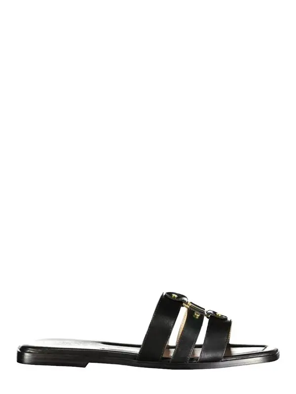 TWINSET Leather Sandals - Black