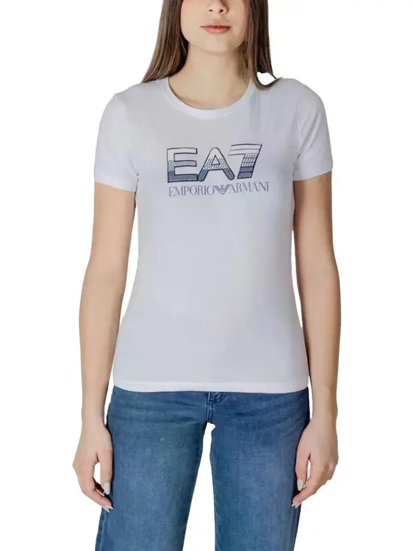 EA7 Logo-print T-shirt - White