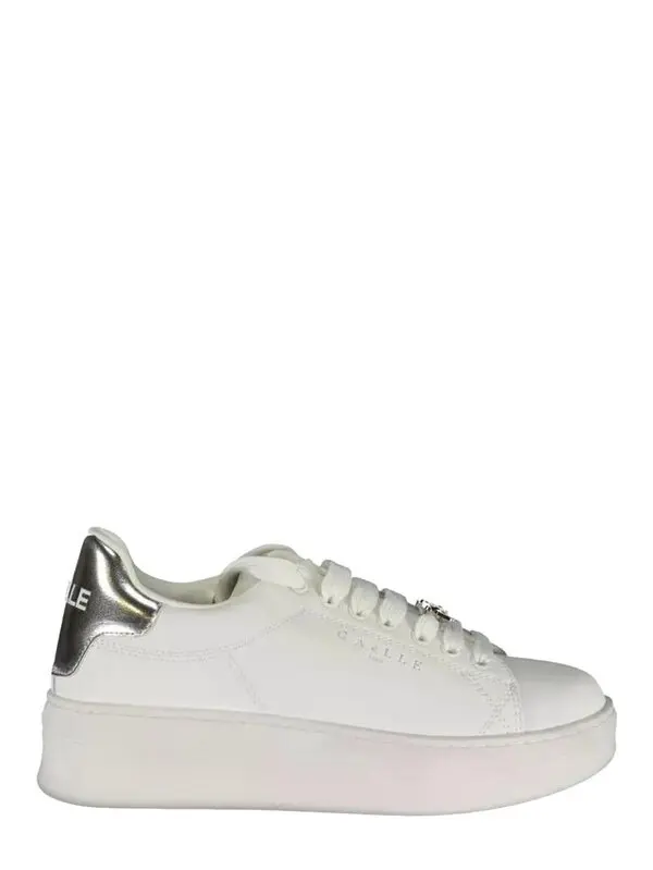 GAELLE Logo-plaque Sneakers - White