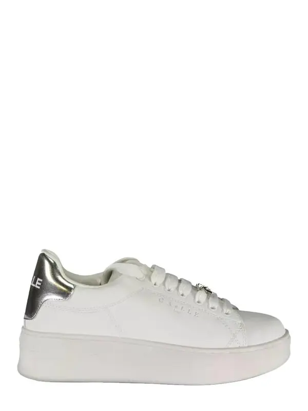 GAELLE Logo-plaque Sneakers - White