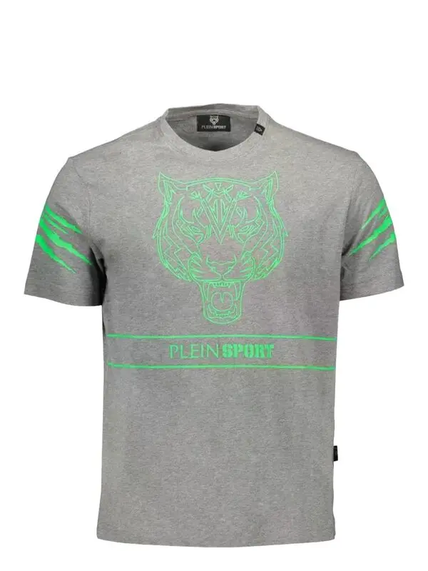 PLEIN SPORT Tiger-print T-shirt - Grey