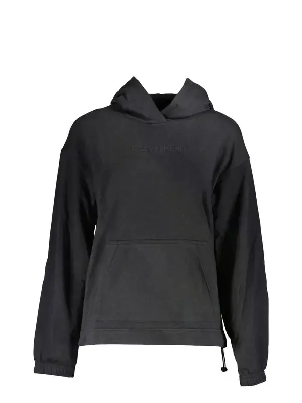 Calvin Klein Logo-embroidered Hoodie - Black