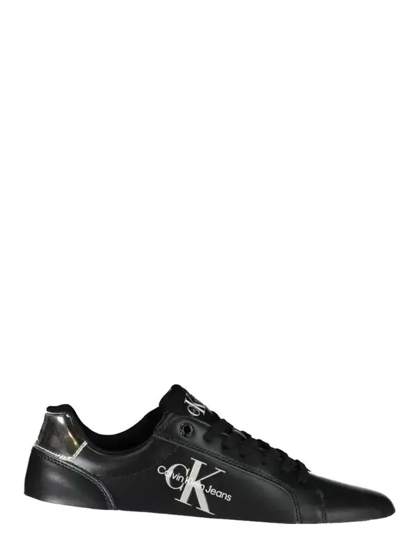 Calvin Klein Logo-print Lace-up Sneakers - Black