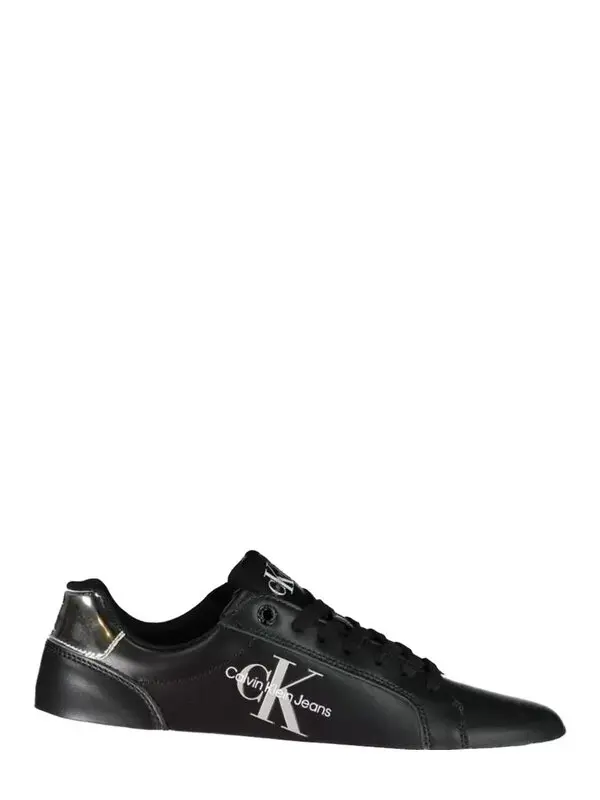 Calvin Klein Logo-print Lace-up Sneakers - Black