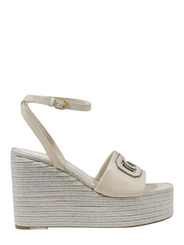 Guess Logo-plaque Platform Wedge Sandals - Neutrals