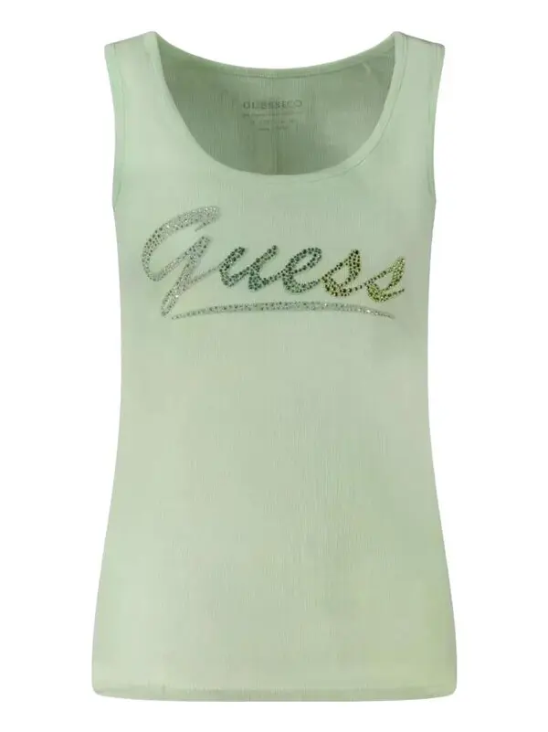 Guess Ribbed Tank Top - Green