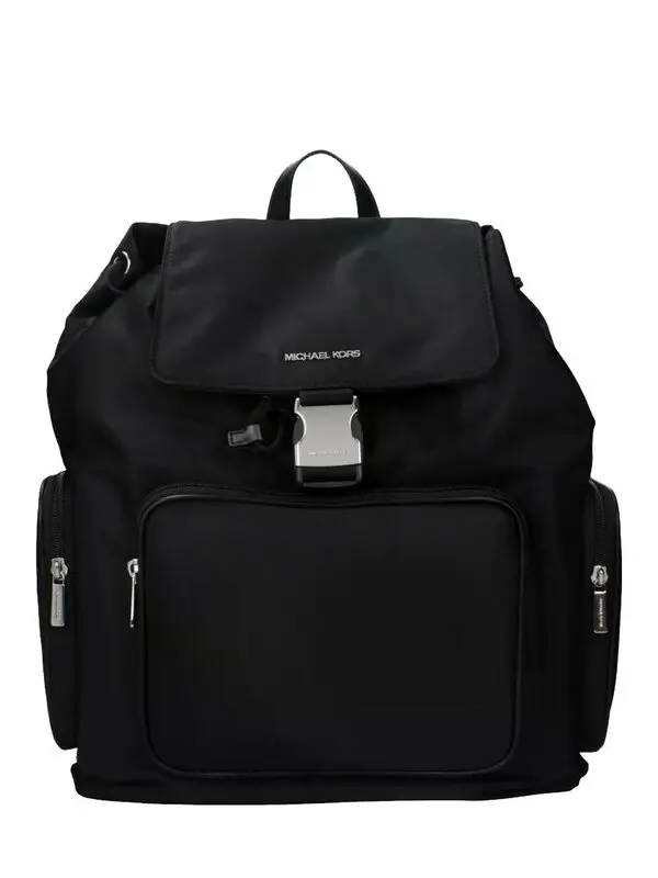 Michael Kors Logo-strap Buckle Backpack - Black