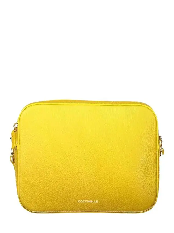 COCCINELLE Tebe Leather Crossbody Bag - Yellow