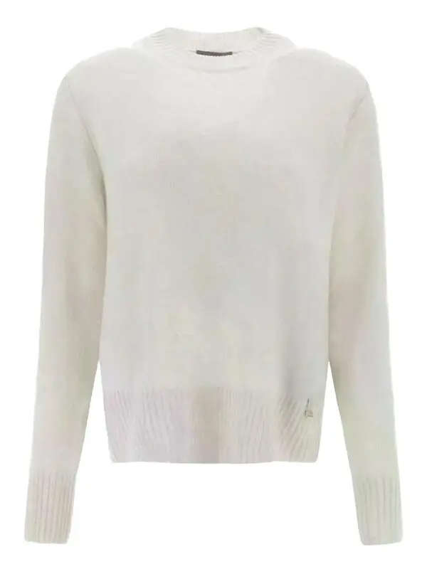Herno Ribbed-trim Cashmere Sweater - White