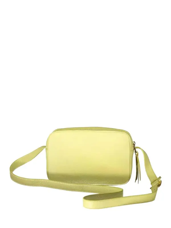 COCCINELLE Emy Pebbled Leather Crossbody Bag - Yellow