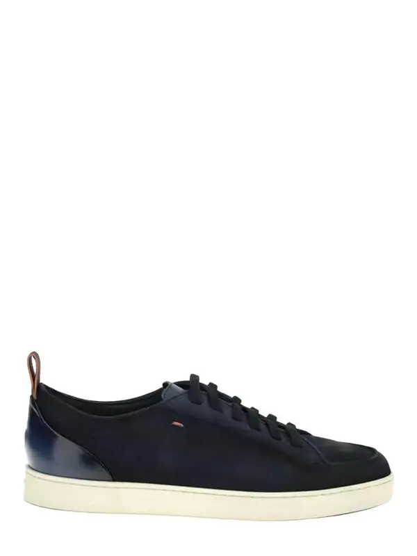 Santoni Leather Low-top Sneakers - Blue