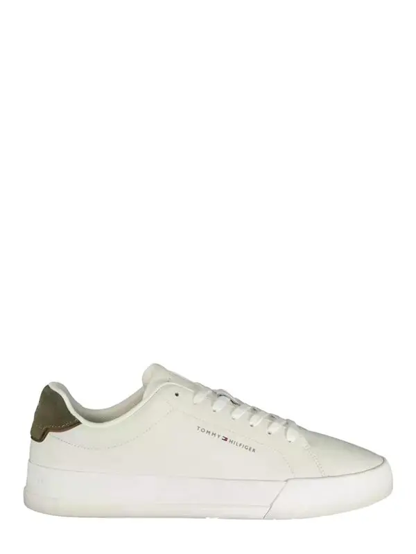 Tommy Hilfiger Pebble Grain Court Leather Sneakers - White