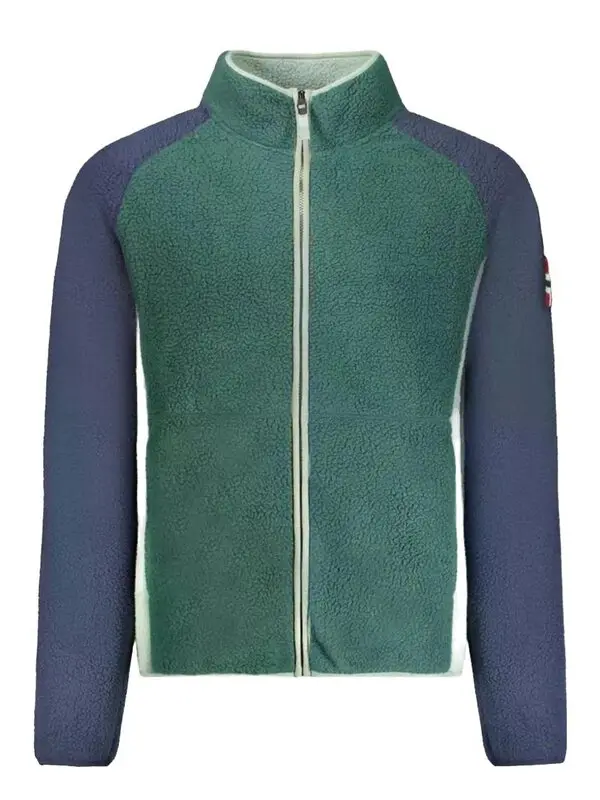 NORWEGIAN RAIN Colour-block Fleece Jacket - Green