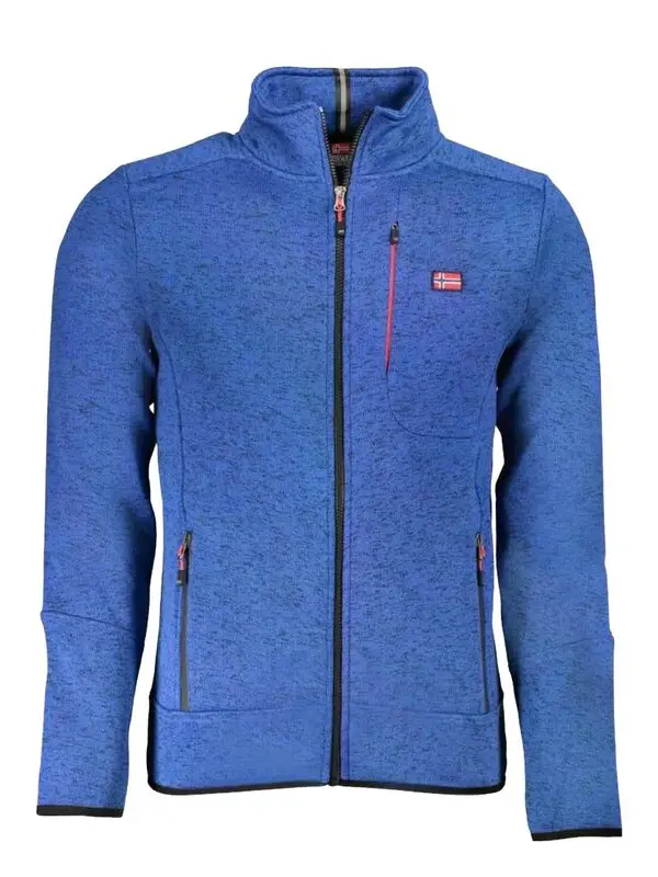 NORWEGIAN RAIN Zip-up Marl-effect Jacket - Blue