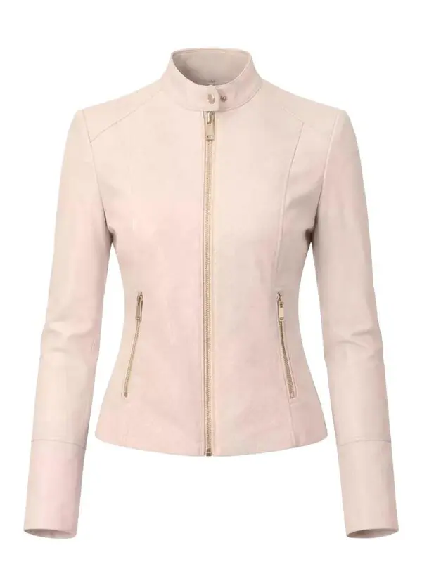 Guess Textured-finish Zip-up Jacket - Pink