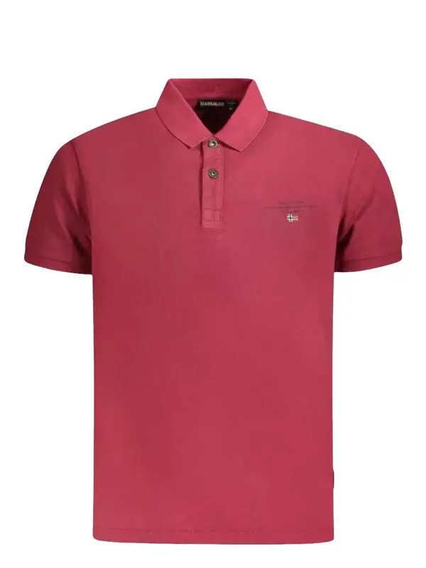 NAPAPIJRI Short-sleeve Cotton Polo Shirt - Red