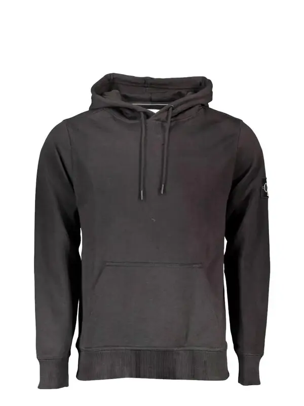 Calvin Klein Cotton Hoodie With Logo Patch - Grey