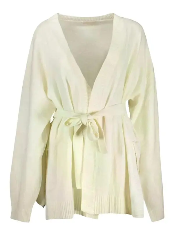 Guess Belted V-neck Cardigan - White