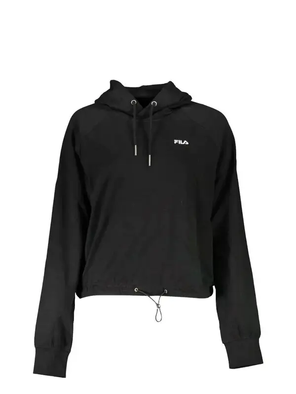 FILA Baalberge Cropped Drawstring Hoodie - Black