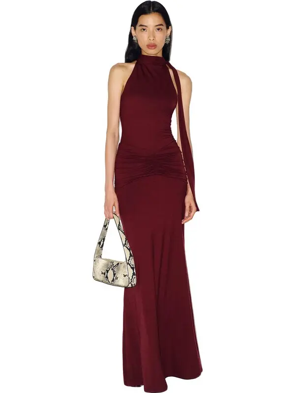 REFORMATION Serena Knit Maxi Dress - Red
