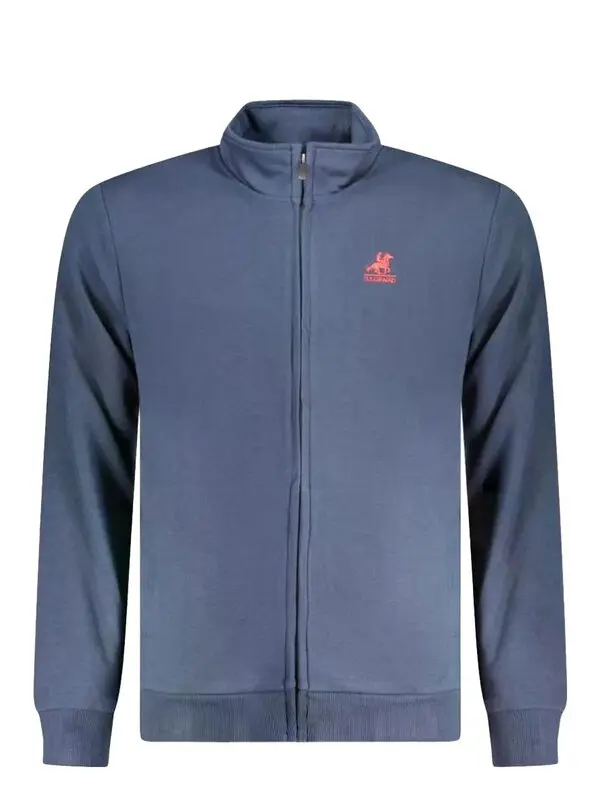 U.S. Grand Zip-up High-neck Sweater - Blue