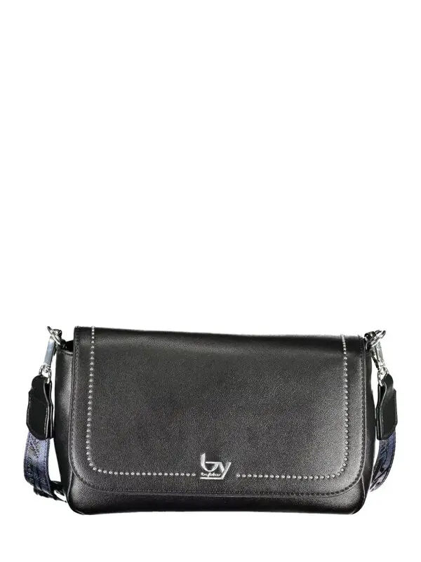 Byblos Leather Shoulder Bag With Stud Detailing - Black