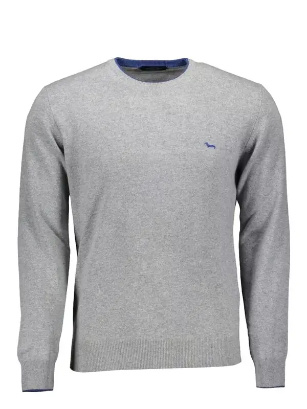 HARMONT & BLAINE Logo-embroidered Cotton Sweater - Grey