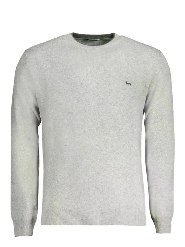 HARMONT & BLAINE Crew-neck Sweater With Embroidered Logo - Grey