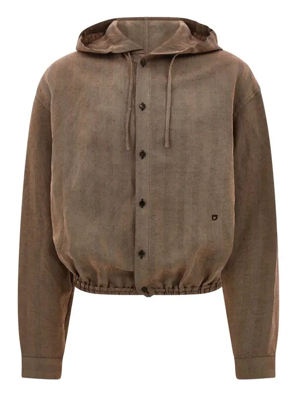FERRAGAMO Hooded Lightweight Blouson - Brown