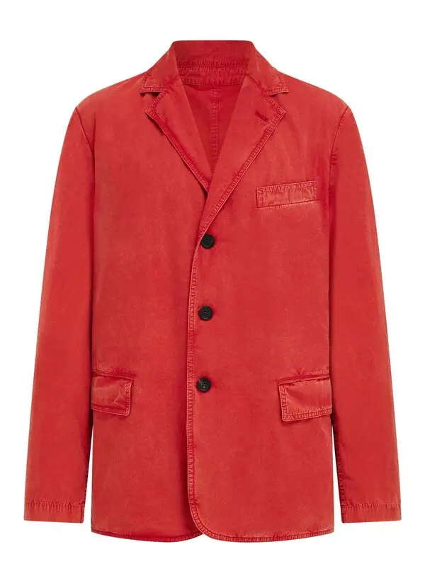 FERRAGAMO Single Breasted Jacket - Red