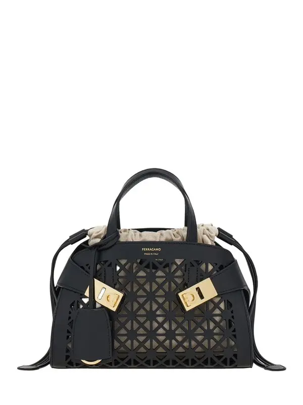 FERRAGAMO Hug Handbag - Black