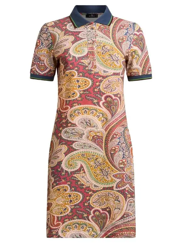 Etro Paisley-print Mini Day Dress - Red