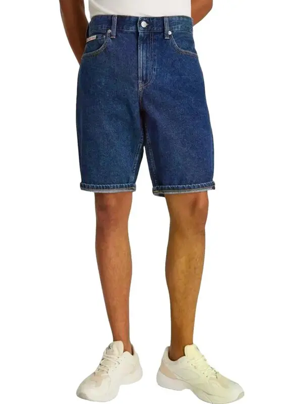 Calvin Klein Cuffed-hem Shorts - Blue