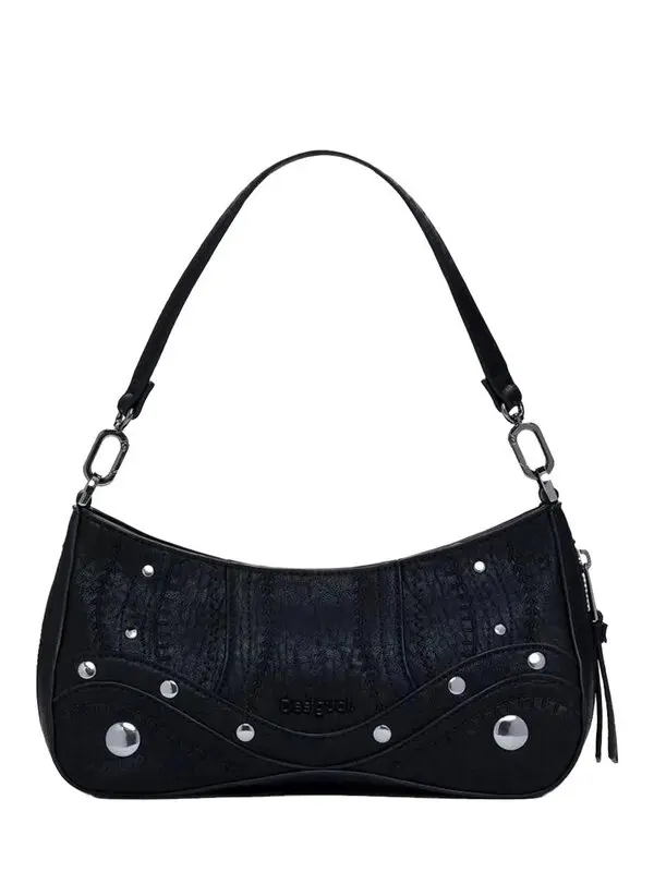 Desigual Stud-embellished Textured Tote - Black