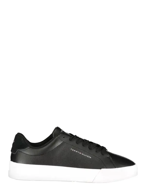 Tommy Hilfiger Leather Sneakers - Black