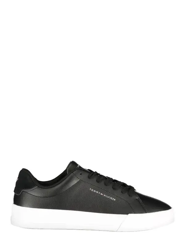 Tommy Hilfiger Leather Sneakers - Black