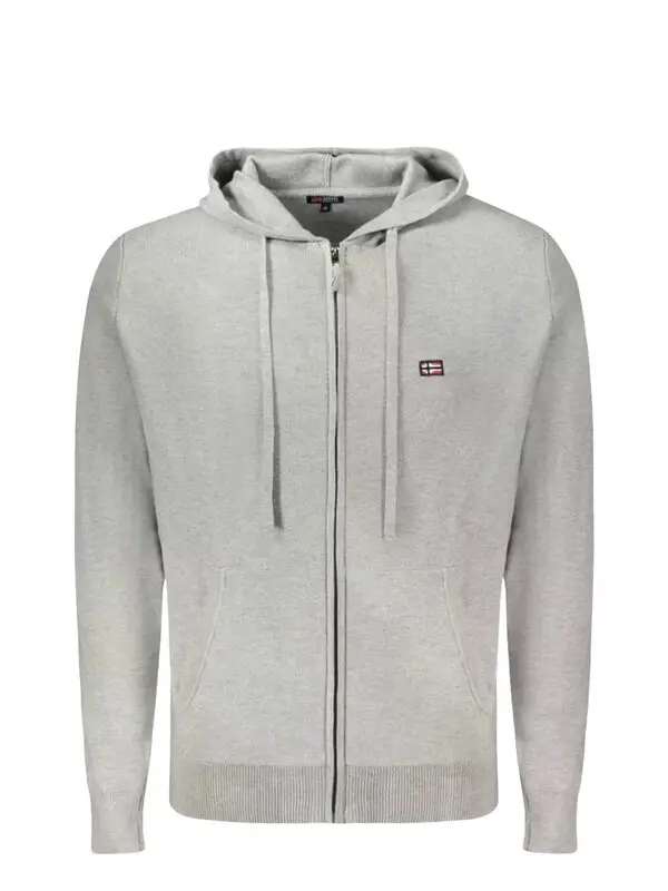 NORWAY 1963 Knitted Zip-up Hoodie - Grey