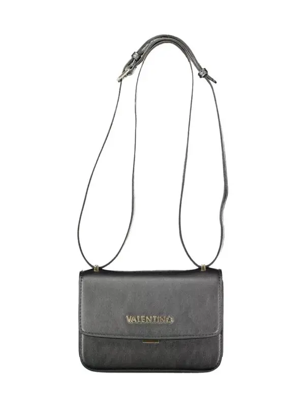 MARIO VALENTINO Logo-lettering Flap Tote Bag - Black