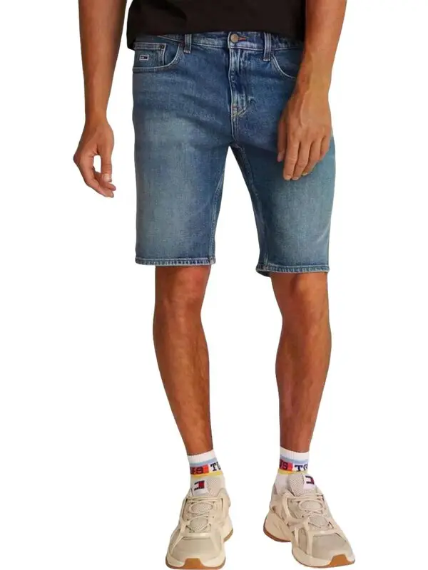 Tommy Hilfiger Faded Denim Shorts - Blue