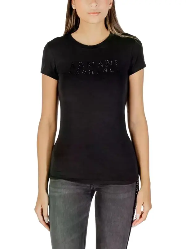 Armani Exchange Rhinestone-embellished T-shirt - Black