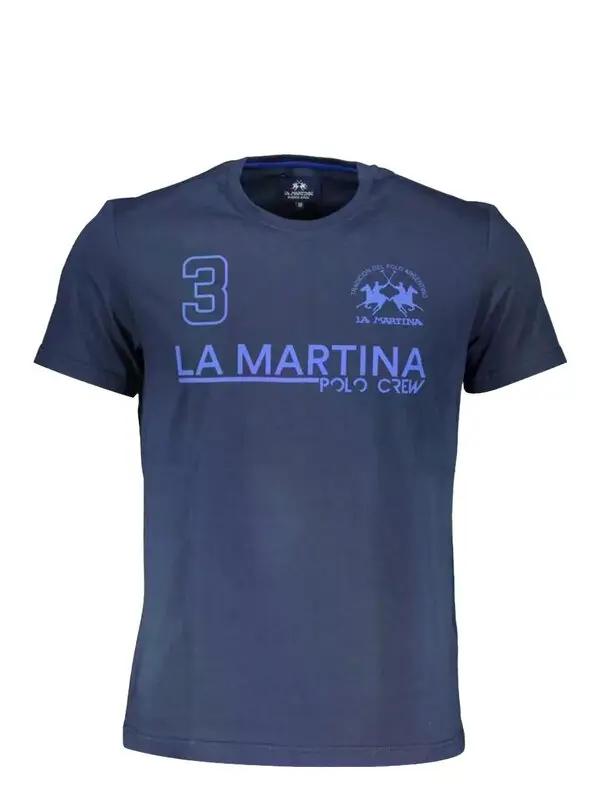 LA MARTINA Logo-print T-shirt - Blue