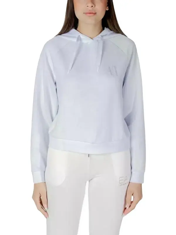 Armani Exchange Logo-print Raglan-sleeve Hoodie - White