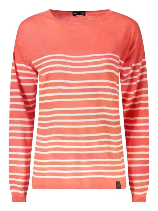 NORTH SAILS Striped Long-sleeve Sweater - Orange