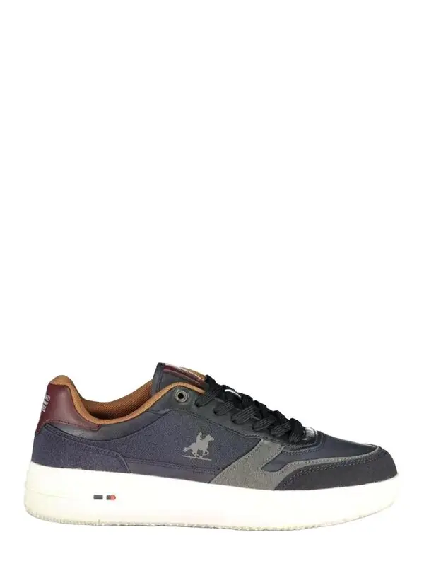 U.S. Grand Panelled Logo-patch Sneakers - Blue
