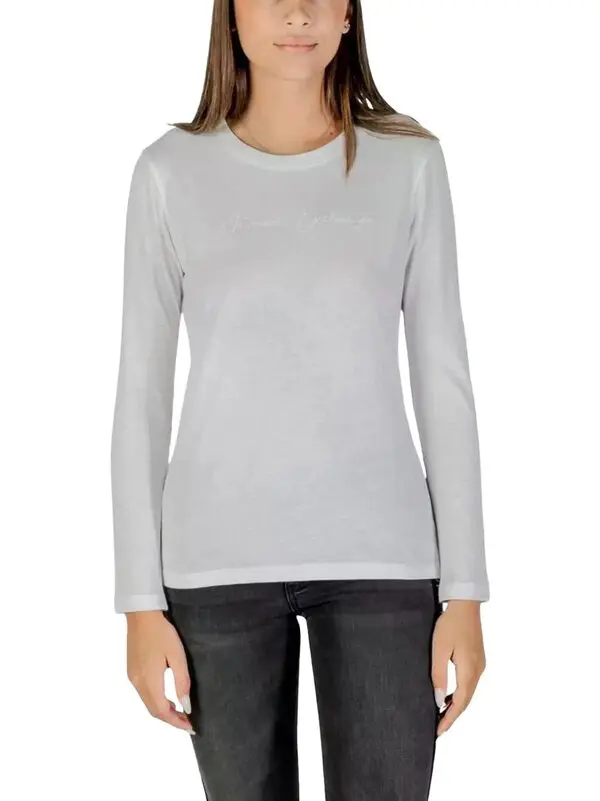 Armani Exchange Logo-embroidered Long-sleeve T-shirt - Grey