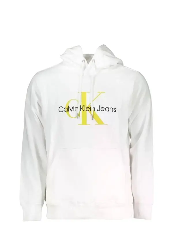 Calvin Klein Monogram-print Relaxed Fit Hoodie - White