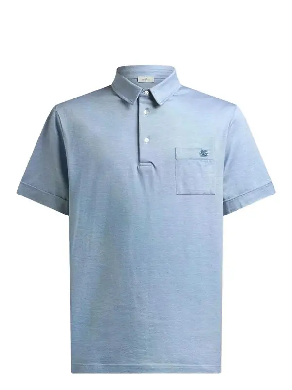 Etro Logo-embroidered Polo Shirt - Blue